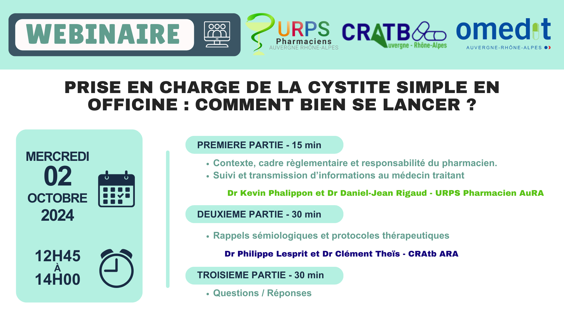 Webinaire "Prise en charge de la cystite simple en officine : comment ...